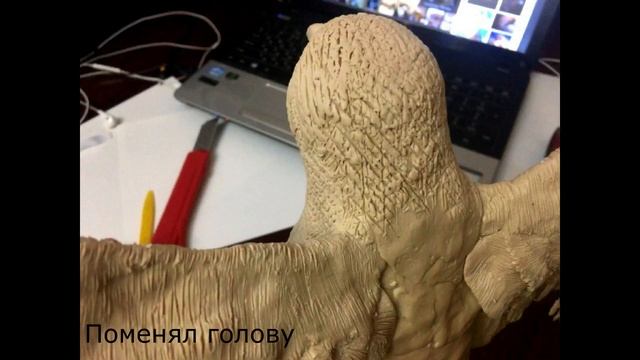 The bird from clay (sculpture) / Птица из пластилина (скульптура)