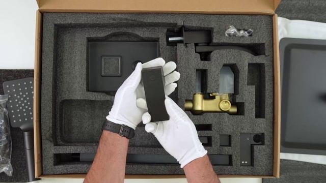 Душевая система скрытого монтажа FILARETE Waterfall FL1010 (Черный матовый)