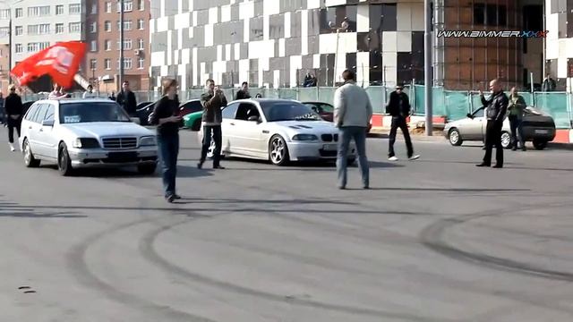 DragRace M3E46CSR vs Benz custom апр. 2009