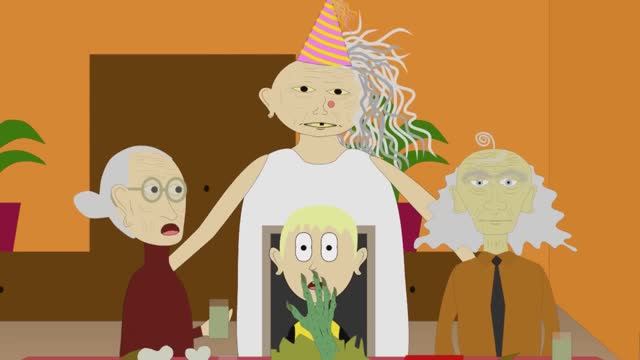 Бабка Алка Серия 4 - День Рождения Бабы Аллы - Уродская Анимация