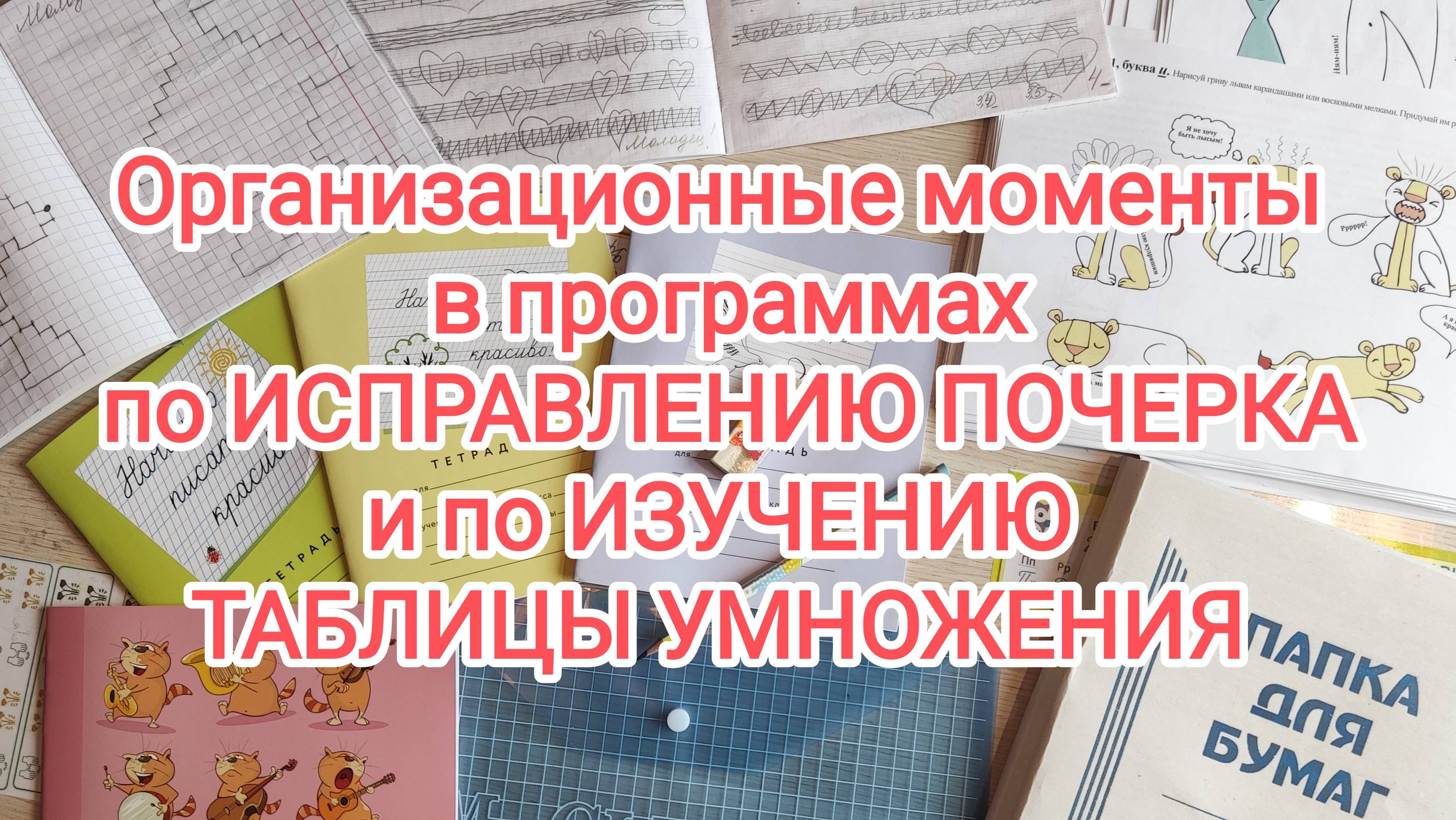 Организационные моменты в программах по Исправлению почерка и по Изучению таблицы умножения