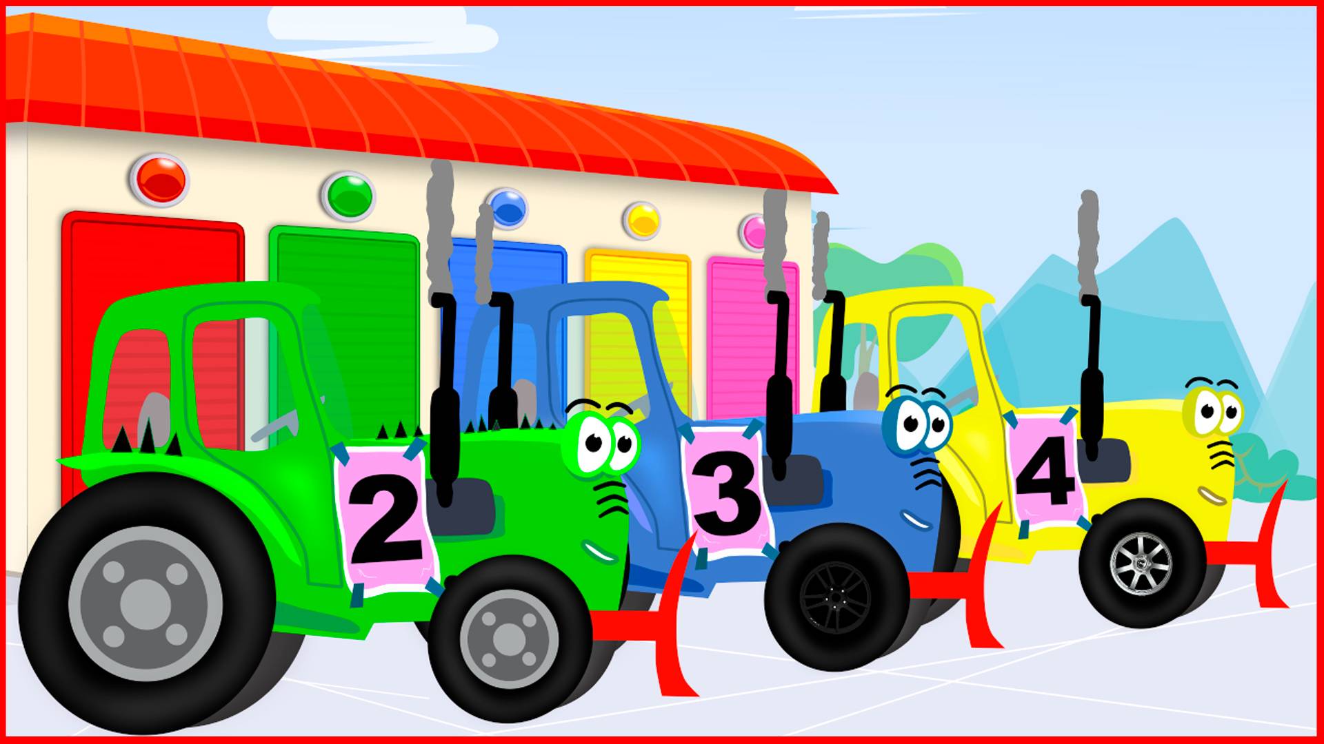 Мультики про машинки для детей, учим цвета