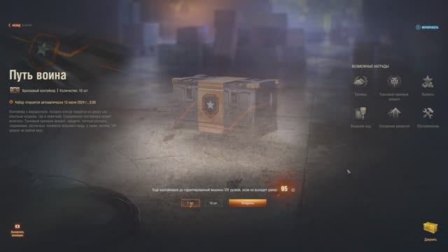 Открыл 10 коробок Путь воина - Мир танков + Бой на Senlac