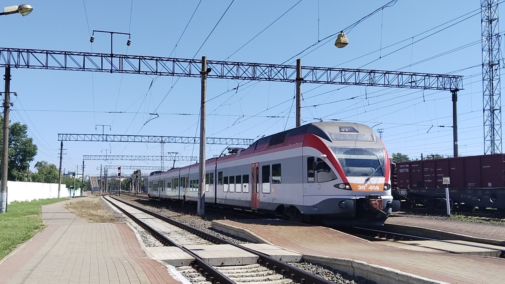 Прибытие ЭПг - 006 на станцию Степянка.