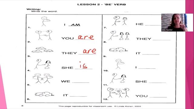 Разбор  to be в презент симпл с упражнениями, 1 часть (утверждение)