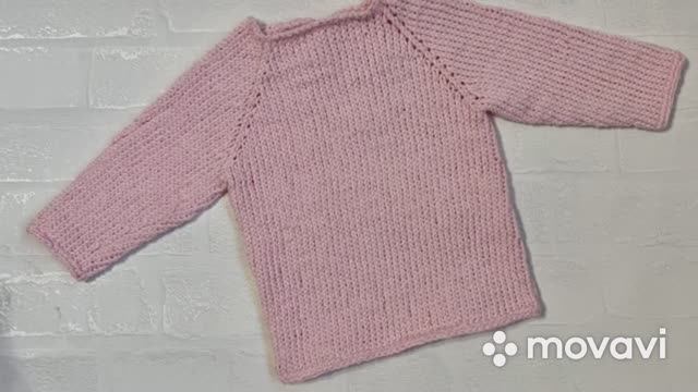 Кофта спицами ! Кофта спицами на 6-12месяцев!  Реглан сверху! Росток!