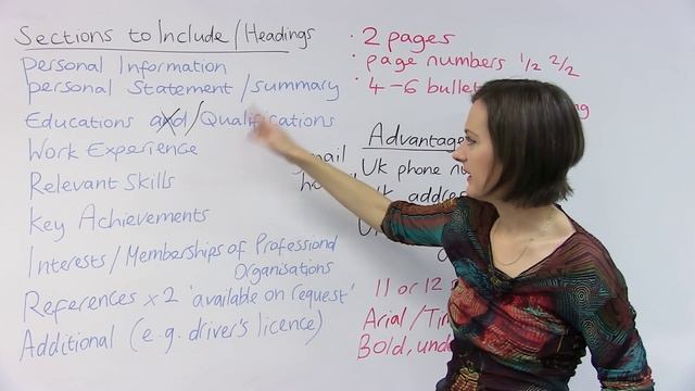 Job Skills Prepare your English CV for a job in the UK