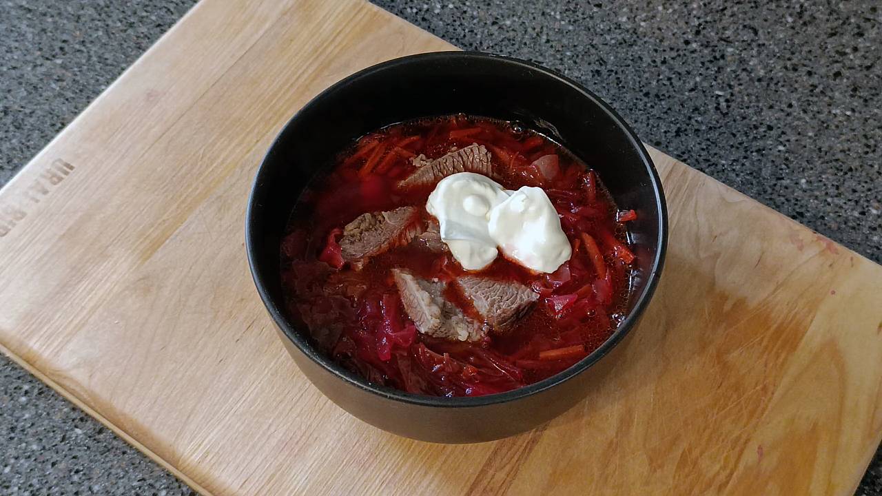 Борщ с фасолью