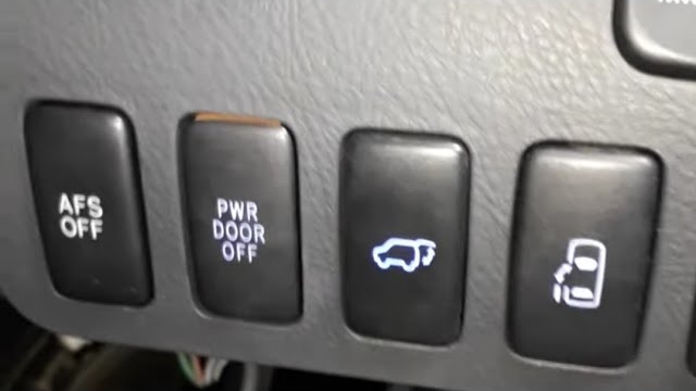 Замена лампочек управление кнопок дверей Тойота альфард