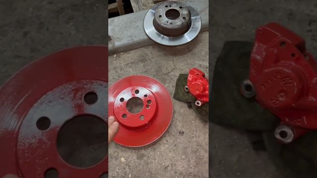 Mercedes w202 Установил AMG задание тормоза от w210 Mercedesa