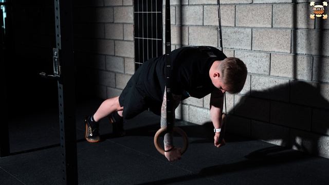 Планка в низких кольцах / Гимнастическая планка в кольцах