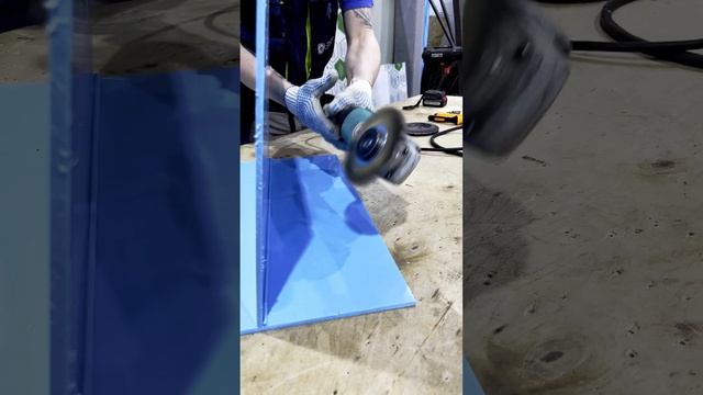 Сварка листов полипропилена!  Тавровое соединение. #shorts  #сварка