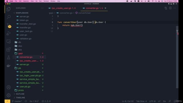 006 Implement gRPC API to create and login users in Go