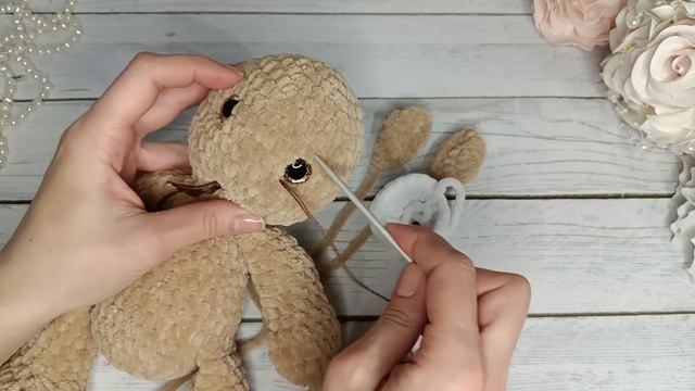 Модуль. Вязание игрушек из плюшевой пряжи. Лекция 4. Медвежонок 2 часть