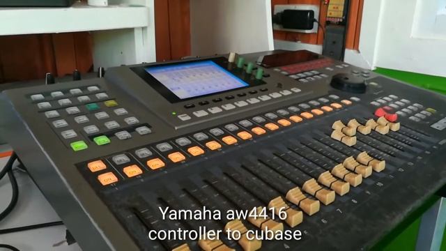 yamaha mixer aw4416  controller to cubase #aw4416 #yamaha #cubase #controller