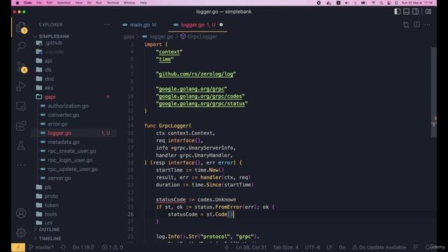 016 Write structured logs for gRPC APIs