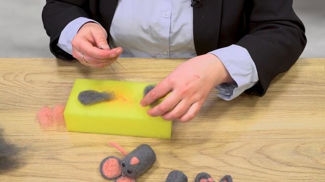 Модуль. Фелтинг: Сухое валяние из шерсти. Лекция 5. Брелок «Мышонок»