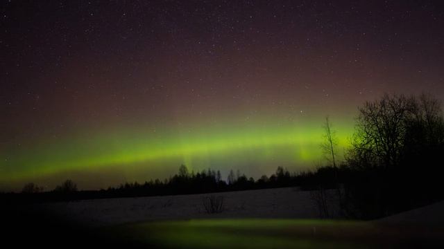 Северное сияние ночью с 3 на 4 марта 2024 года