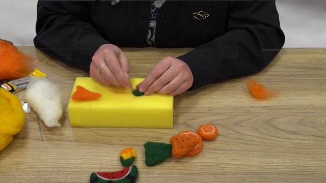Модуль. Фелтинг. Сухое валяние из шерсти. Лекция 4. Магниты «Фруктовый сад»