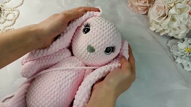 Модуль. Вязание игрушек из плюшевой пряжи. Лекция 5. Зайка часть 2