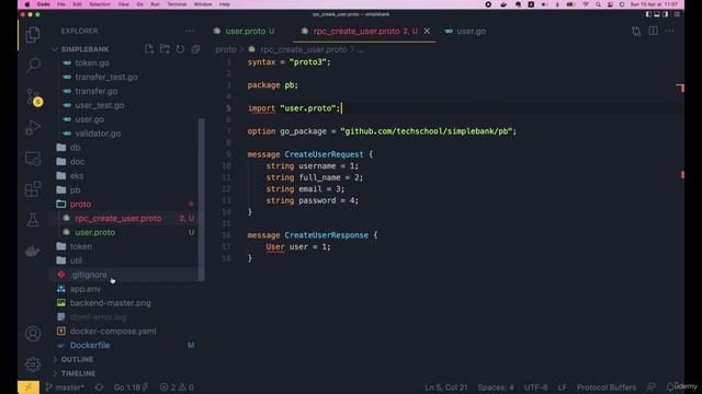 004 Define gRPC API and generate Go code with protobuf