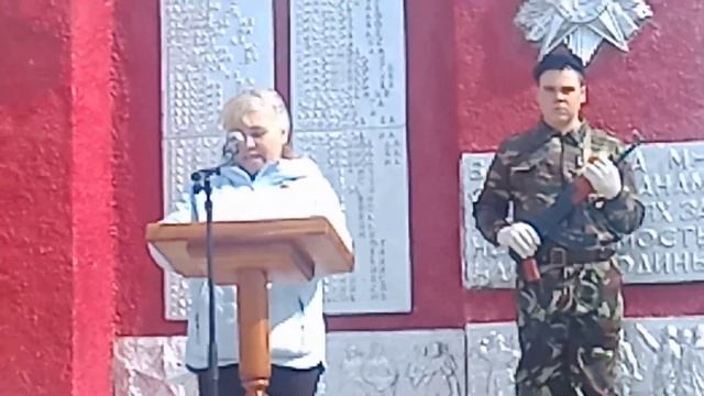 Митинг 09.05.2024г у памятника Воина Освободитела в с.Угуй, Новосибирская об.