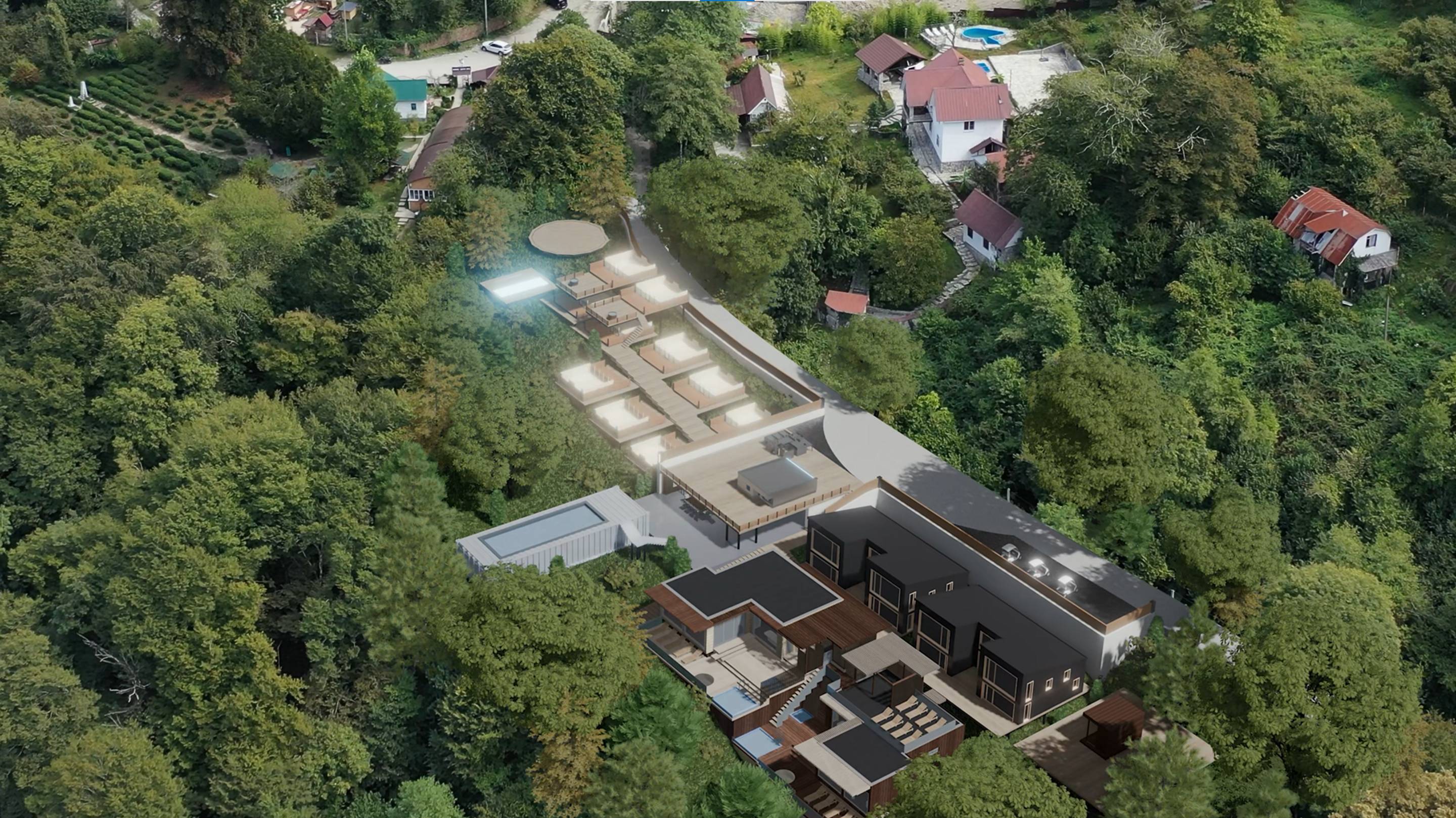 Сцена появления 3d строений