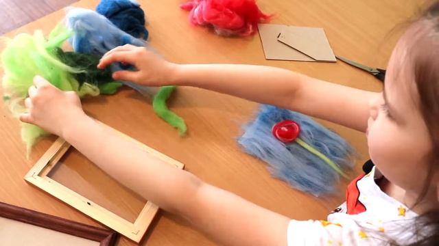 Детский мастер-класс. Шерстяная роза