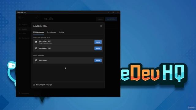 3 -Installing Unity Editor