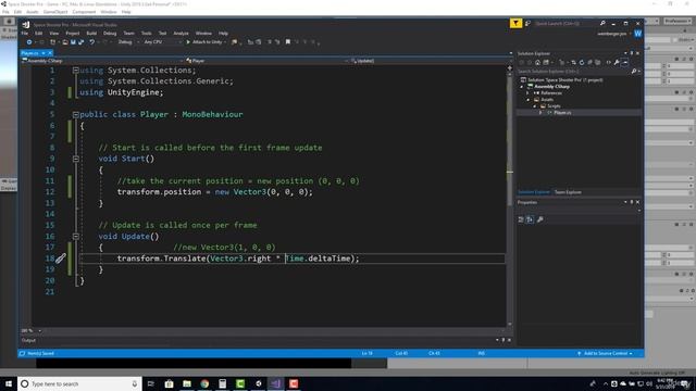 12 -Moving the Player at Normal Speed