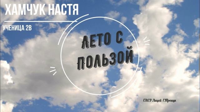 "Лето с пользой". 2024. Отд.№1 Лицея города Троицка