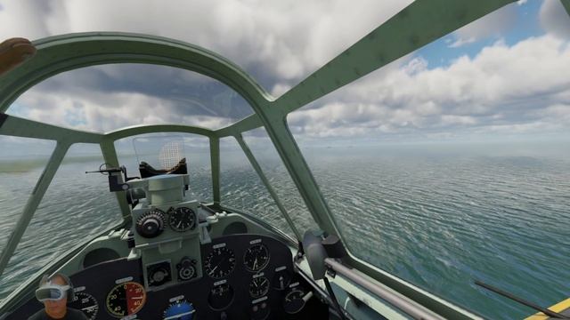 Японский торпедоносец B7A2 атакует конвой союзников в режиме симуляторного боя в VR очках PICO 4.