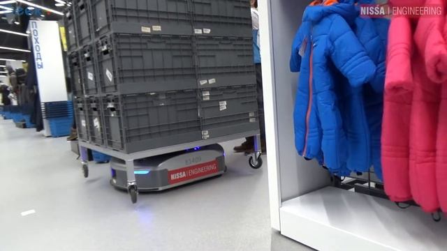 Роботы для комплектования GEEK+ в магазине Decathlon Россия от Nissa-Eng.ru