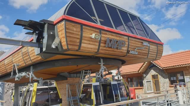 Эльбрус - Станция Мир. Самая высокая канатная дорога Европы. Монгольский тугрик  на Эльбрусе._#26