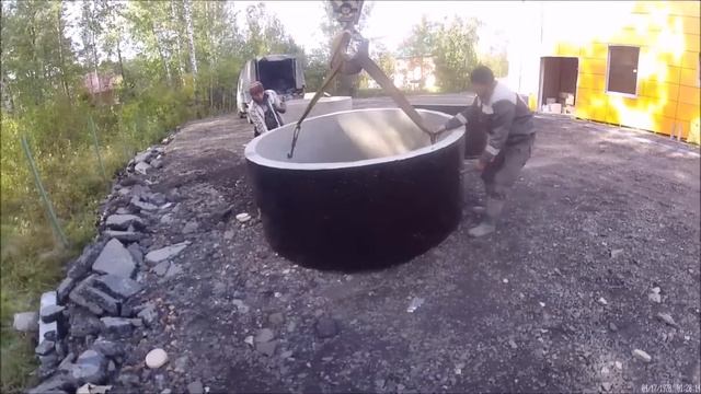 Септик из бетонных колец для магазина