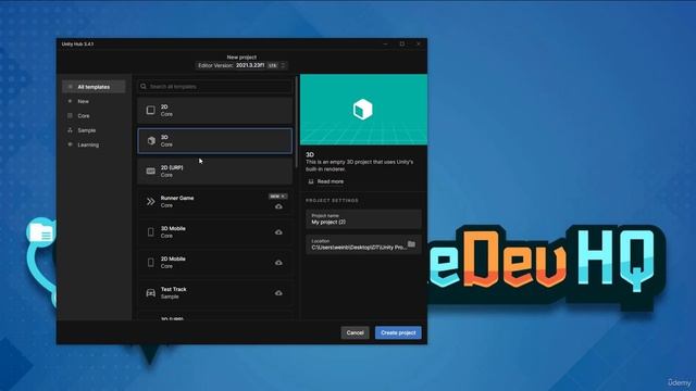 4 -Creating a New Unity Project