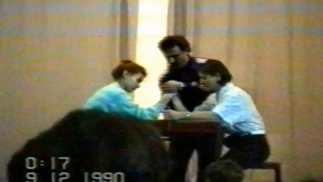 Обнинск Зимний слет 1990 часть   11   Финалы  Армреслинга