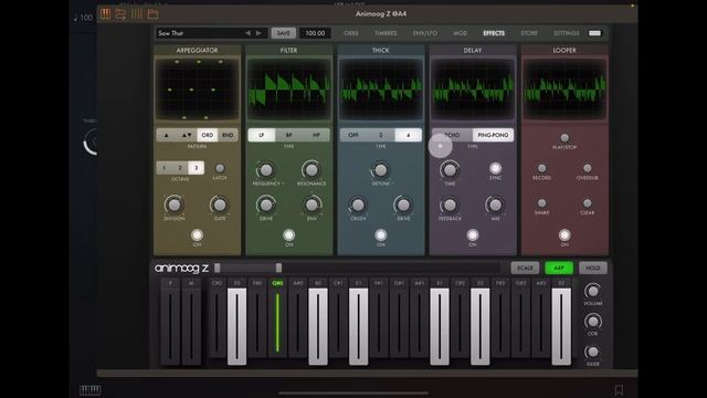 Animoog Z - Riffer - Noir - AUv3 Set-Up & All Patches Played From Evolving Oscillations Expansion