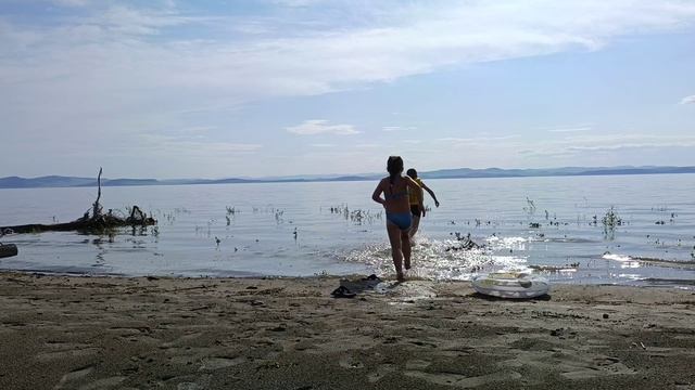 Уехали на море Красноярское водохранилище Лебяжье