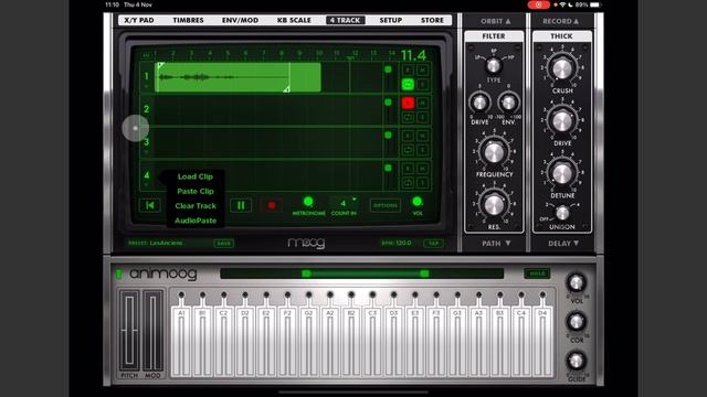 Animoog - UPDATED - 4 Track Recorder Now Free - Tutorial for the iPad