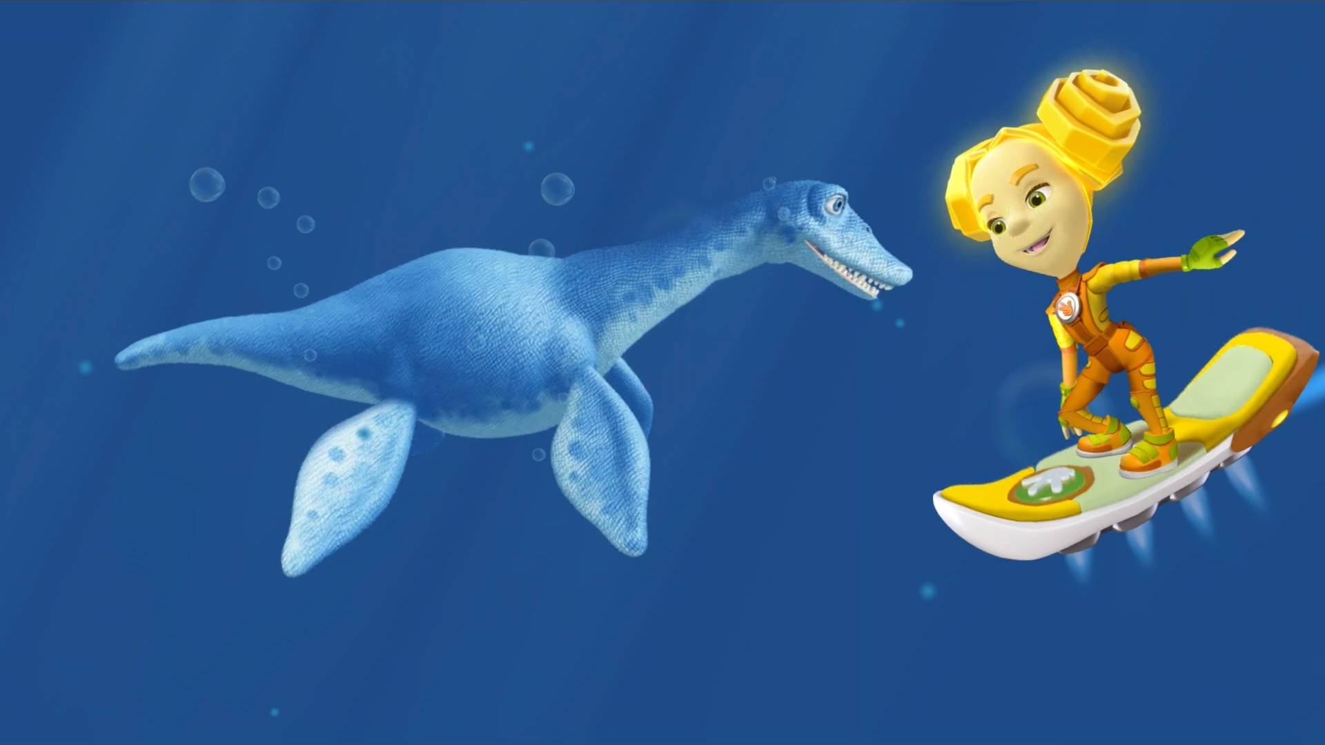 Фиксики в музее динозавров - Плезиозавр | Развивающий мультик для детей