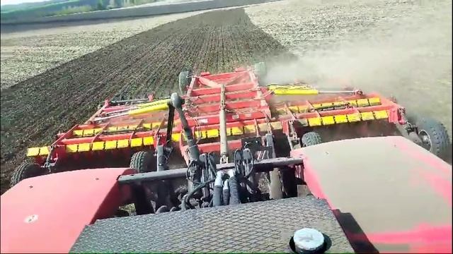 Работа бороны дискокультиваторной БДК 7х5 ТЕАНА с двойным швеллерным катком