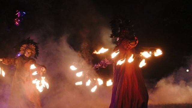Выступление огненного шоу Венеция в городе Липецк