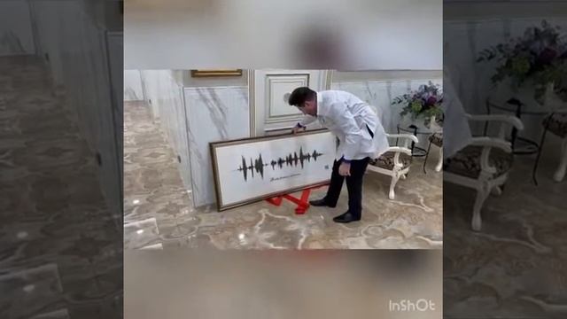 Картина голоса Luxury с паспарту 150х60см. с деревянной рамой