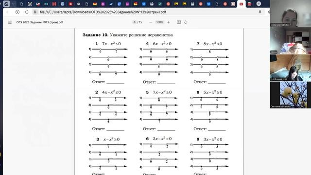 26.09.2024 АЛГЕБРА 9 кл. Решение неравенств методом интервалов