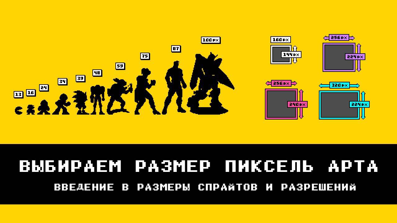 Пиксель Арт: Введение в размеры спрайтов и разрешения.