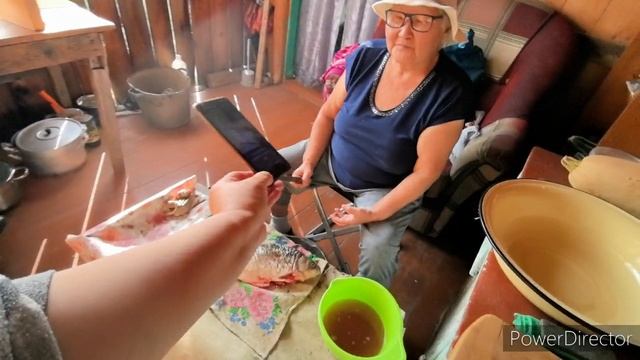 Аборигенка. К родителям. Тала из карася. Выкопала гладиолус. Коптим рыбу. 14.10.24