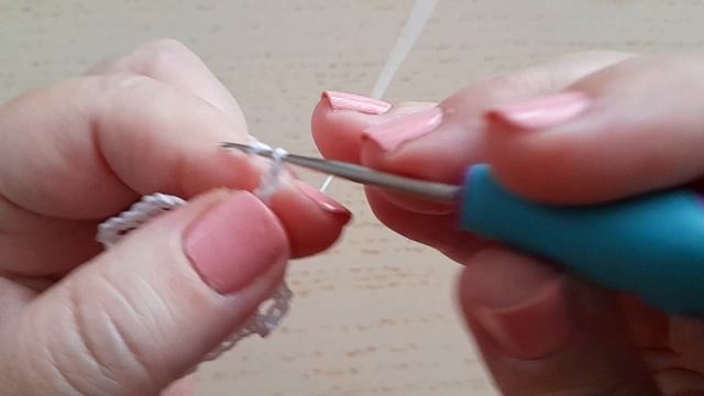 Вязаная снежинка.Вариант 4