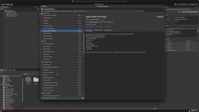 7 -Importing ARKit or ARCore