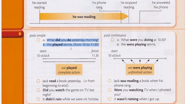 14. Past Continuous or Past Simple